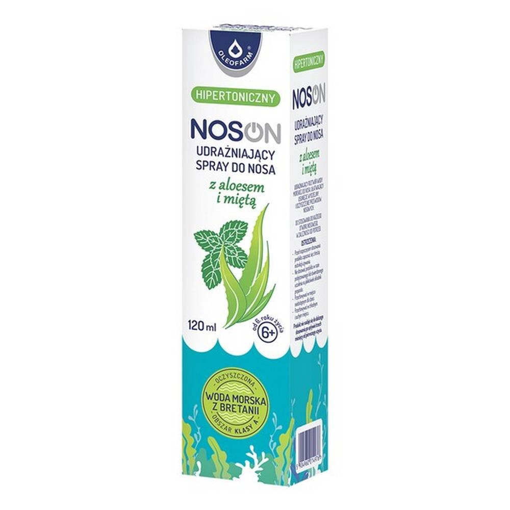Nose, decongestant nasal spray with aloe and mint, hypertonic, 120 ml ...