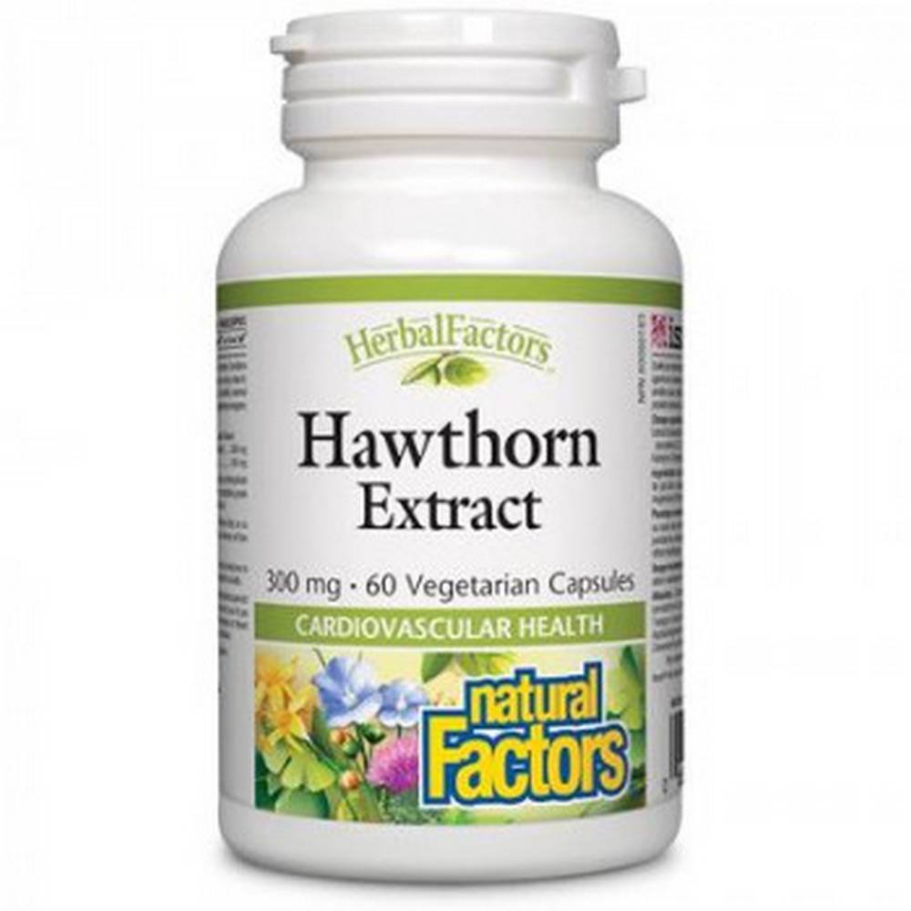 NATURAL FACTOR HAWTHORN Heart function, blood circulation caps. 465mg ...
